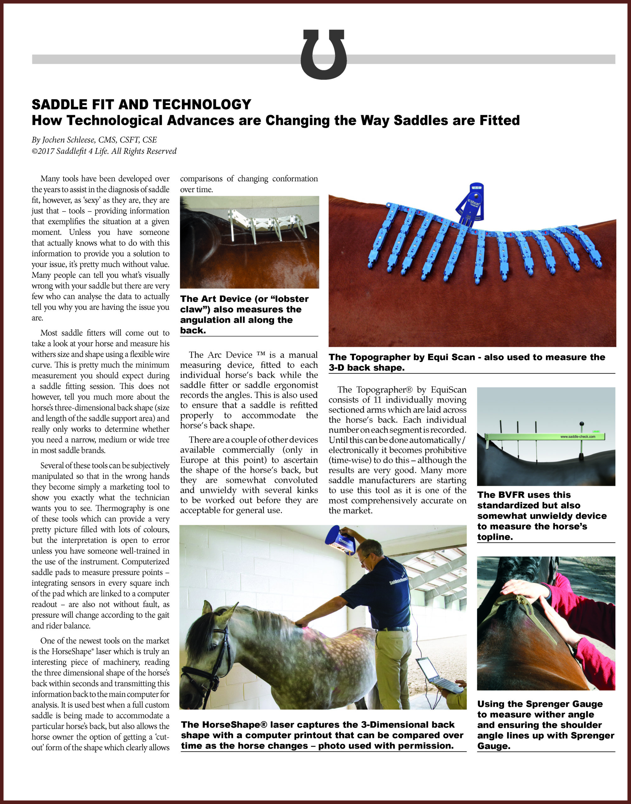 Saddle Fit and Technology - How Technological Advances are Changing the ...
